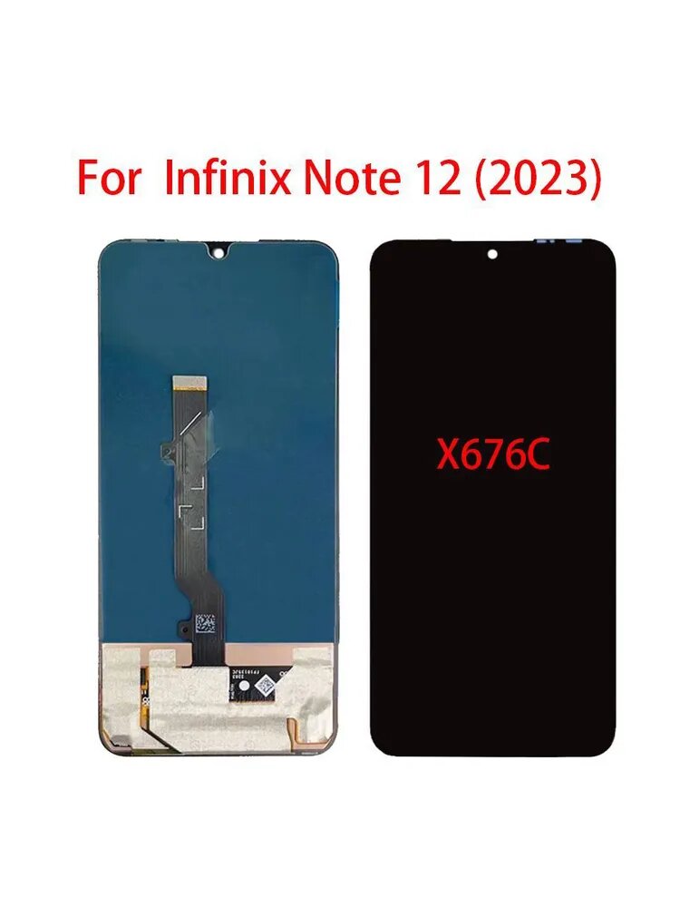 Дисплей на Infinix Note 12 (2023) X676C, TFT в сборе с тачскрином Черны