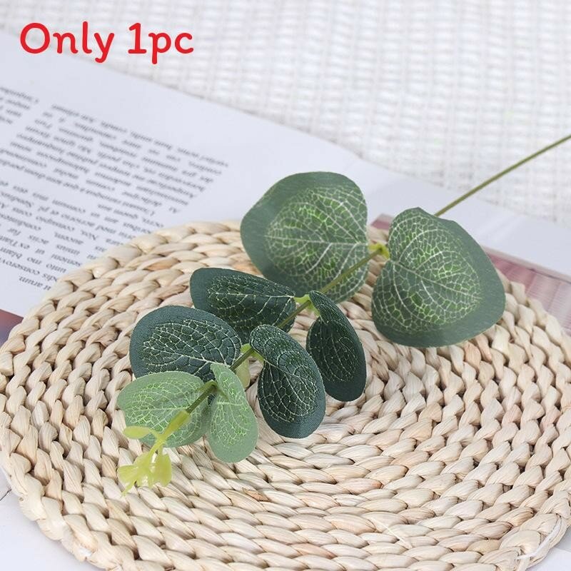 Искусственная ветка эвкалипта для свадебных букетов домашнего декора стилистических акцентов