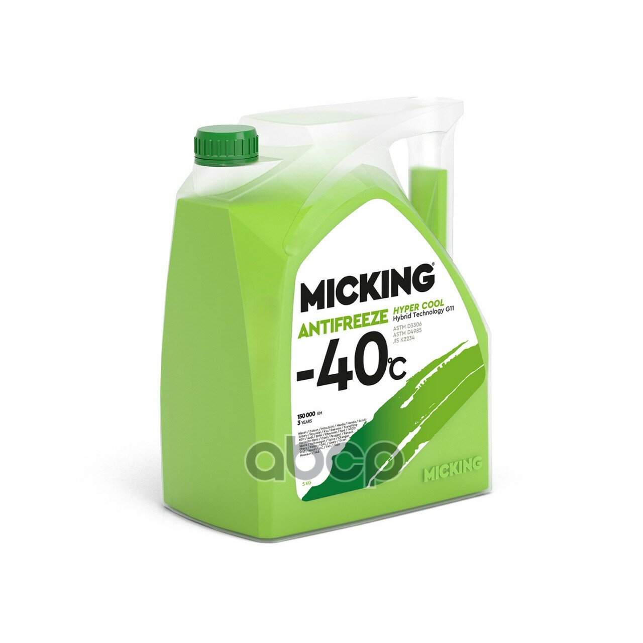 Жидкость охлаждающая ANTIFREEZE HYPER COOL Hybrid Technology G11, зелё MICKING арт. MA1001