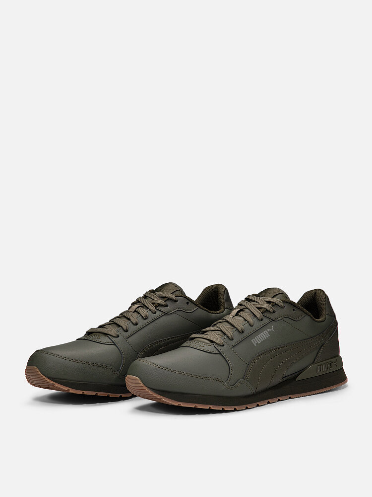 Кроссовки PUMA ST Runner, полнота 6 (RU)/ на среднюю стопу, размер 39.5, хаки — фото 1