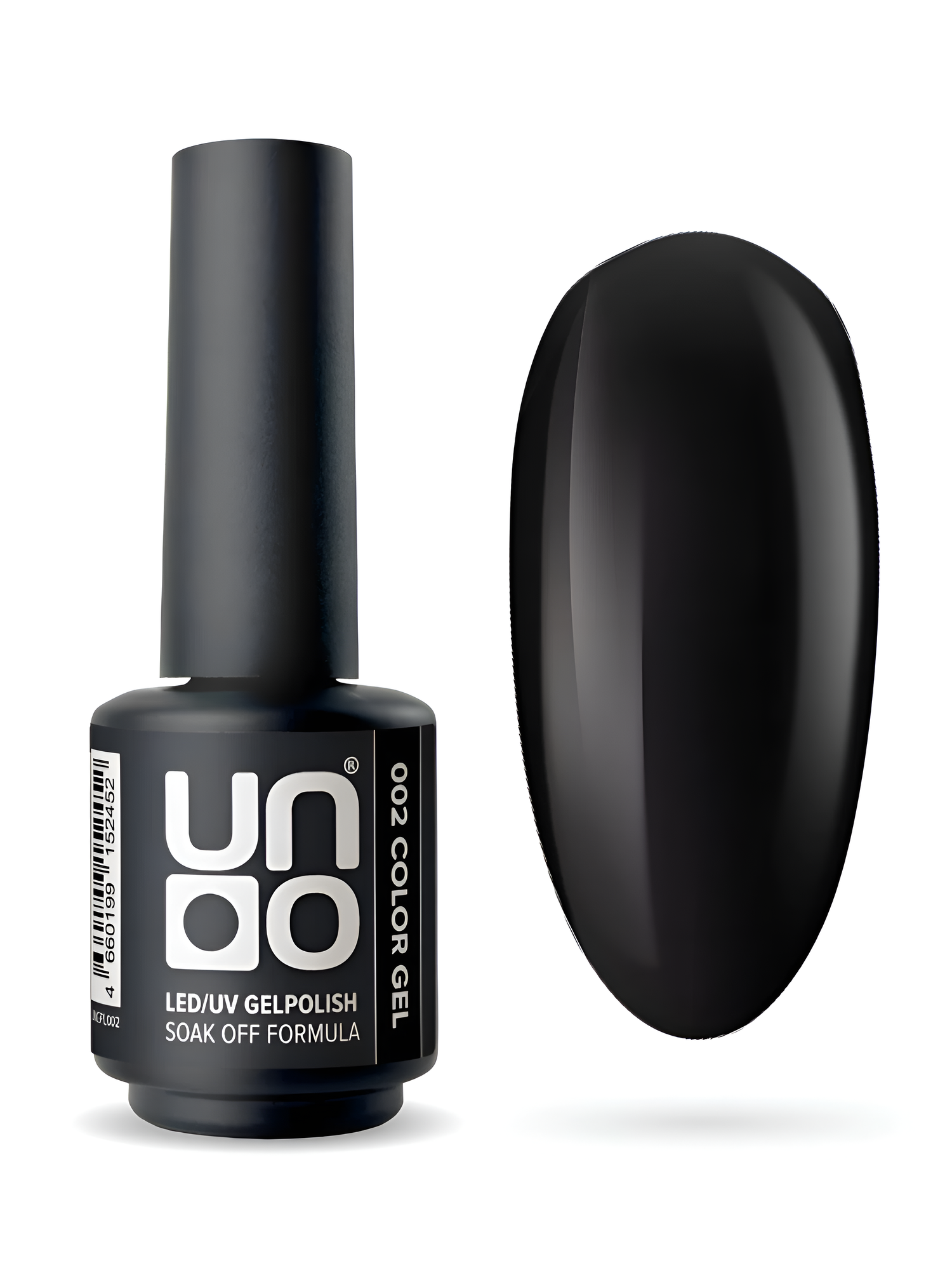 Гель-лак Uno Casual - 002 Черный - Black, для ногтей, soak off formula, 8 г