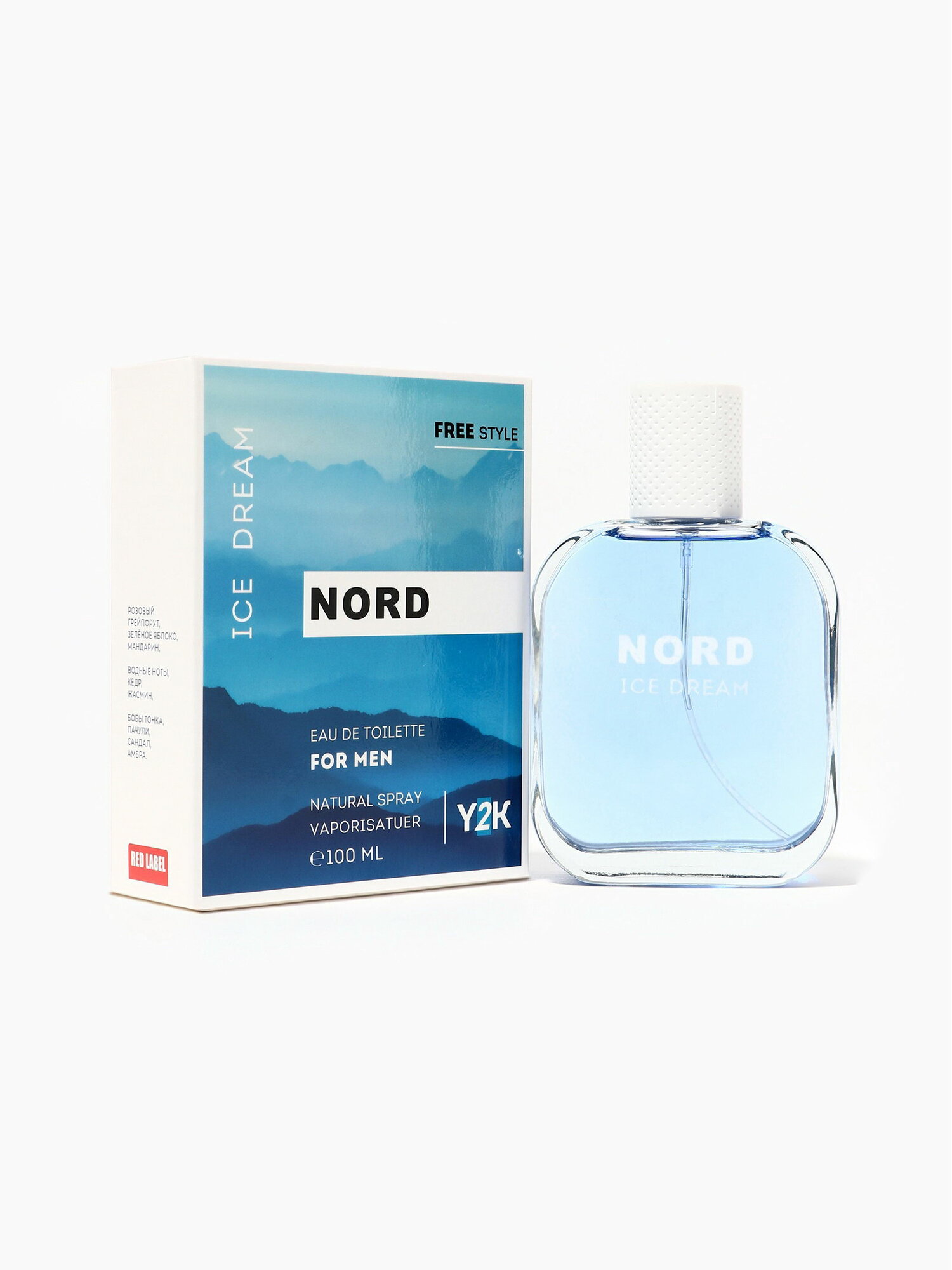 Туалетная вода мужская Free Style Nord Ice Dream, 100 мл, средние ноты: жасмин