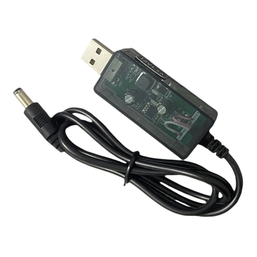 Повышающий Кабель USB к DC12V Кабель USB 5V К DC12V 1.5A Повышающий Преобразователь Кабель Для Зарядки Маршрутизаторов С ПВХ Покрытием Штекеры DC5.5x2.1 мм