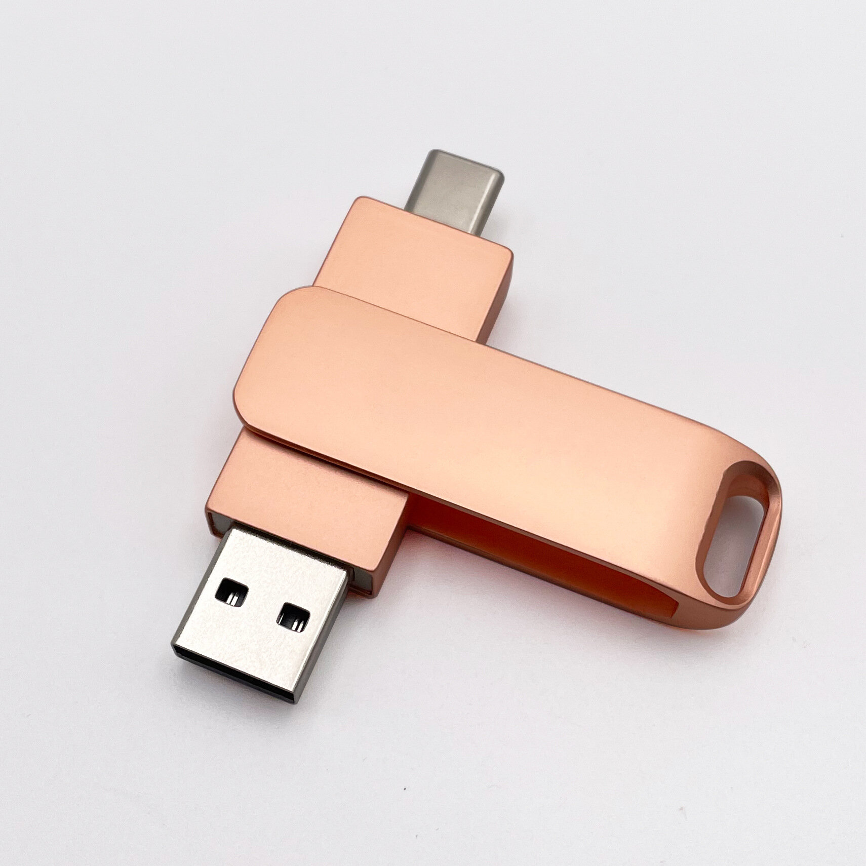 USB-флешка с двойным интерфейсом TYPE-C, USB-флешка для мобильного телефона, с возможностью нанесения логотипа, вращающаяся, высокоскоростная, большой емкости, автомобильная USB-флешка 16 ГБ