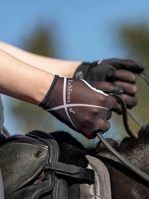 Перчатки для верховой езды летние Soleil Mesh LeMieux, Чёрные, S