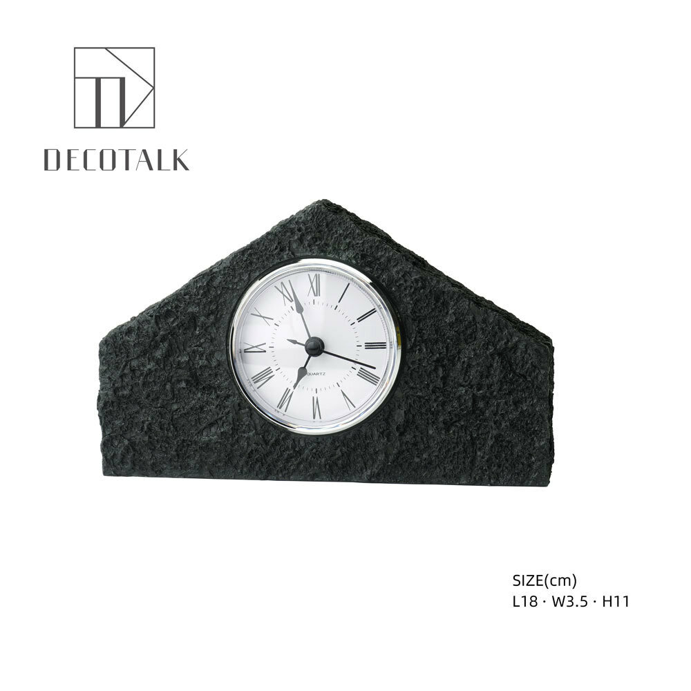 Настольные часы DecoTalk в стиле ваби-саби с каменным дизайном, креативные, бесшумные, для дома, в скандинавском стиле, настольное украшение для гостиной