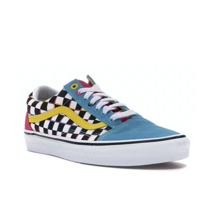 Кроссовки VANS Old Skool, размер EU 40.5 стопа (26CM), синий/желтый — фото 1