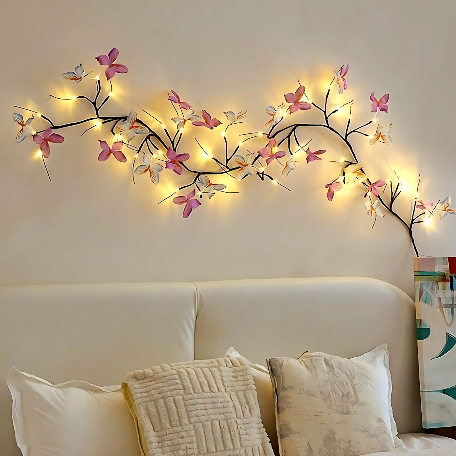 Бра LED бабочки вьющиеся, настенный светильник. Создает романтическую атмосферу, гостиной и детско