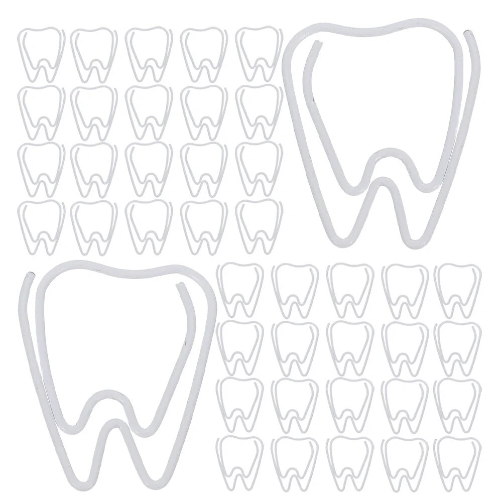 Металлические скрепки в форме зуба 150 шт