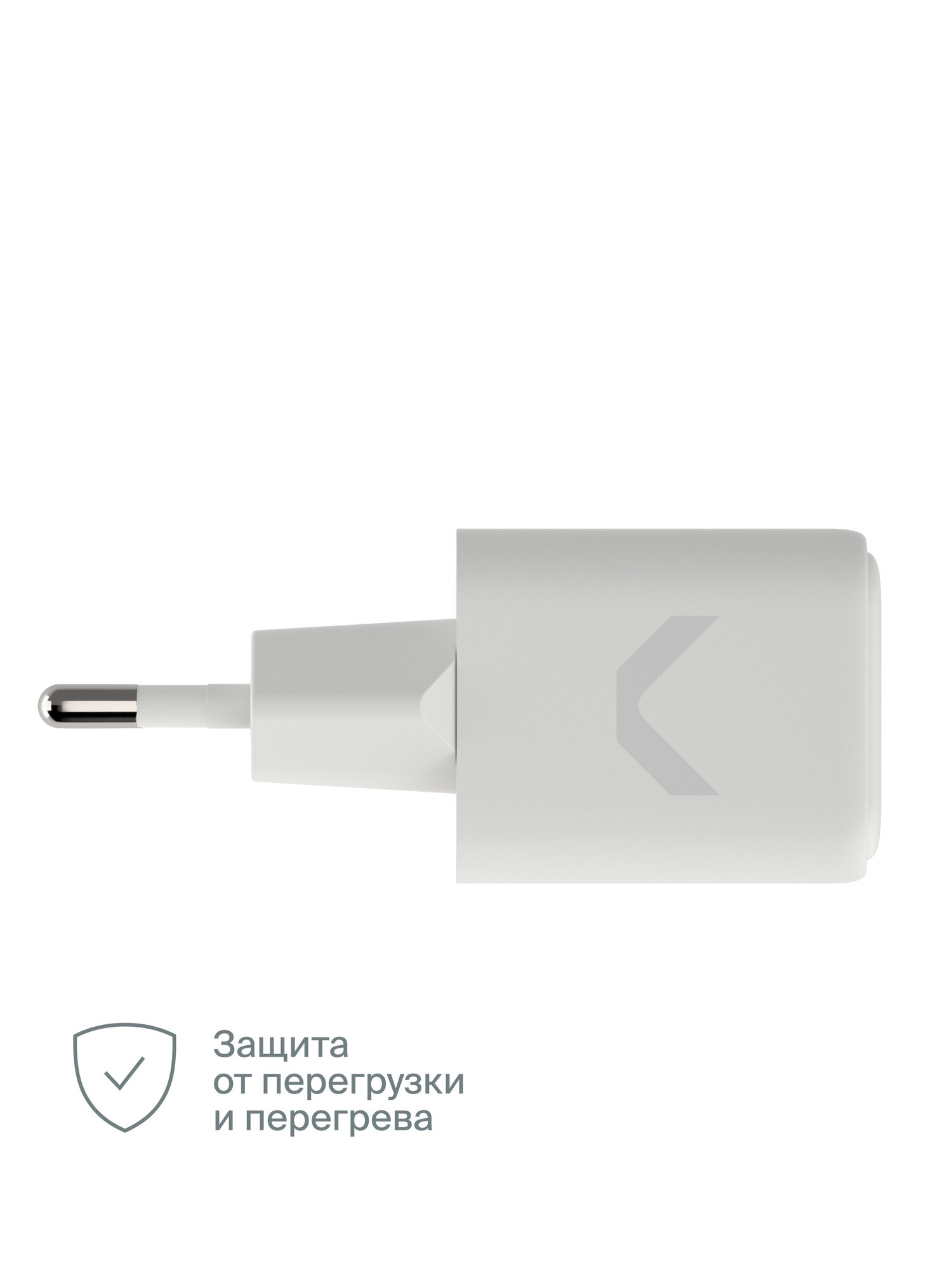 Быстрое зарядное устройство COMMO Core 20 1xUSB-C + 1xUSB-A, 20 Вт, Белый — фото 1