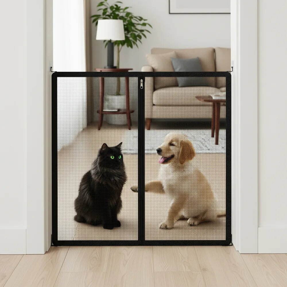 Ограждение для домашних животных без сверления, барьер для кошек и собак, защитная решетка от побега