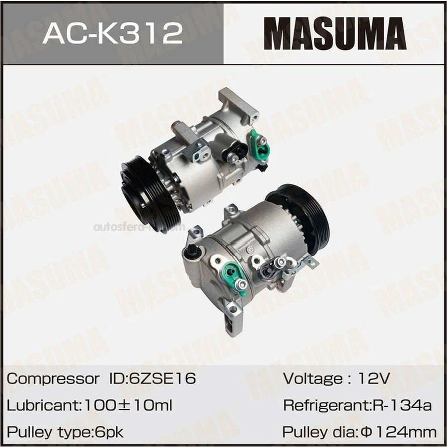 MASUMA ACK312 Компрессор кондиционера HYUNDAI CRETA / 1.6L GAMMA