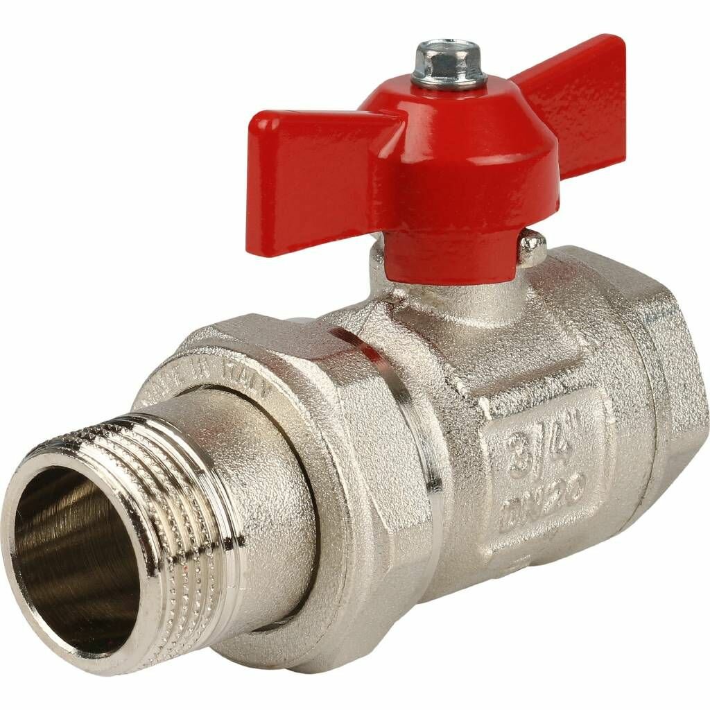 Кран шаровой Itap IDEAL 98 3/4" с накидной гайкой полнопроходной (бабочка)