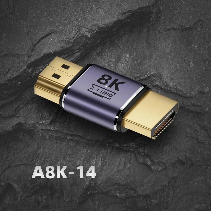 8K HDMI-совместимый кабельный разъем 2.1, адаптер 270, угол 90 градусов, 2 шт, A8K-14