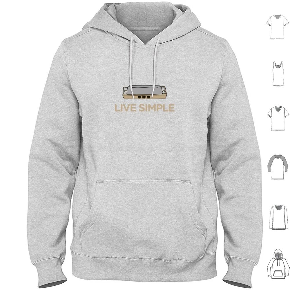 Серый худи Live Simple XXL