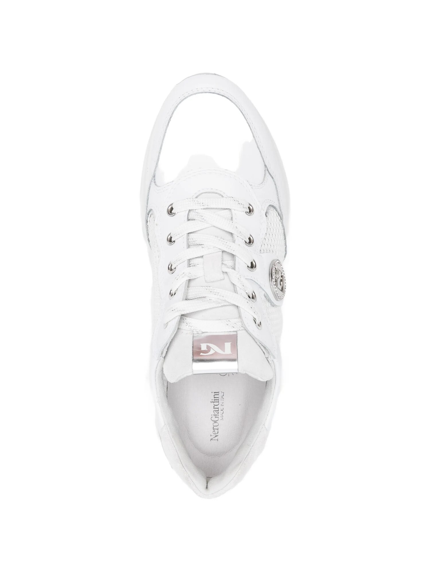 Кроссовки NeroGiardini Perforated-detail sneakers, размер 38, белый — фото 1