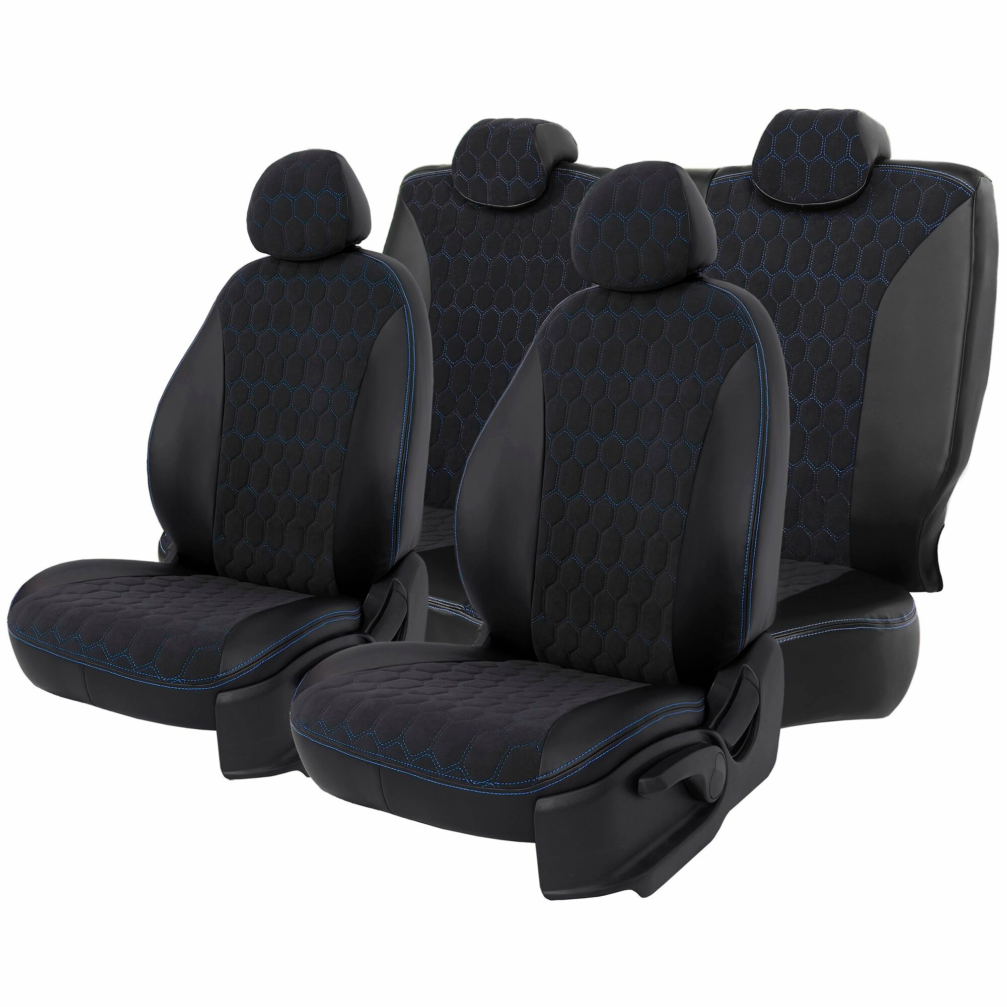 Чехлы на сиденья KIA Ceed II 2012 - 2018 г. хэтчбек/универсал. Раздельная спинка и сиденье заднего ряда60/40.