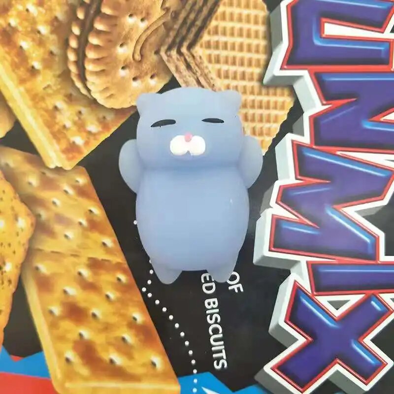 Игрушка антистресс Mochi Cat, голубая