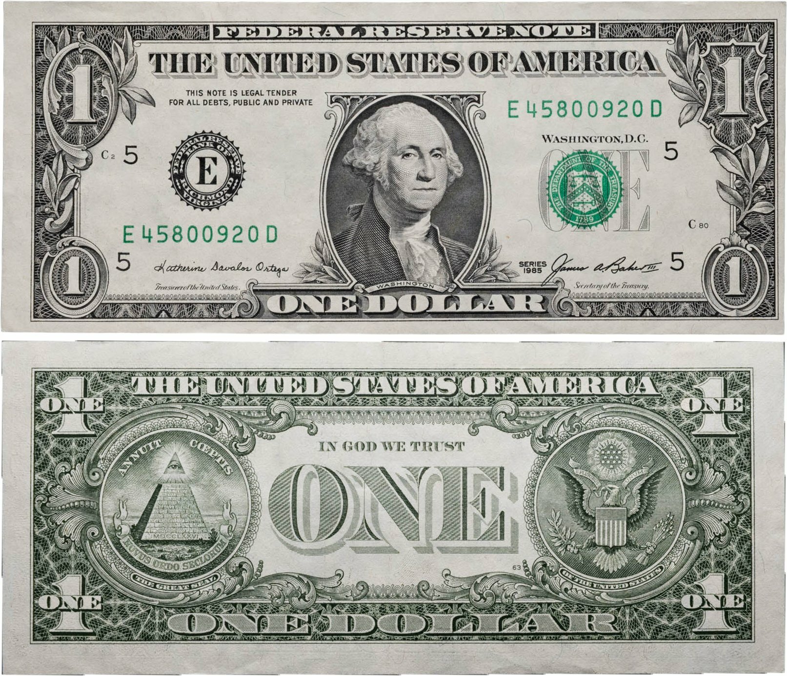 США 1 доллар 1985 года Pick 474 Е-Ричмонд