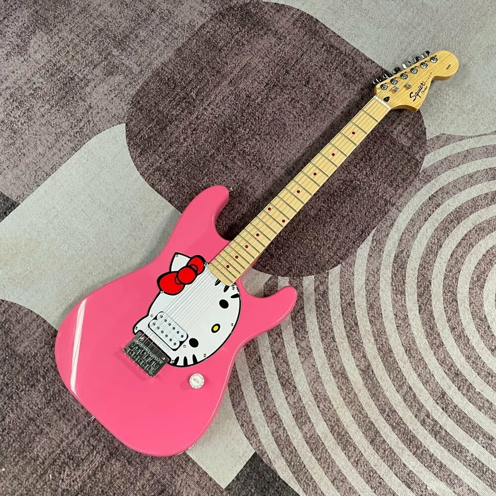 Электрогитара Электрогитара Новая электрогитара Hello Kitty собрала коллекцию 6-струнная 6-струнная