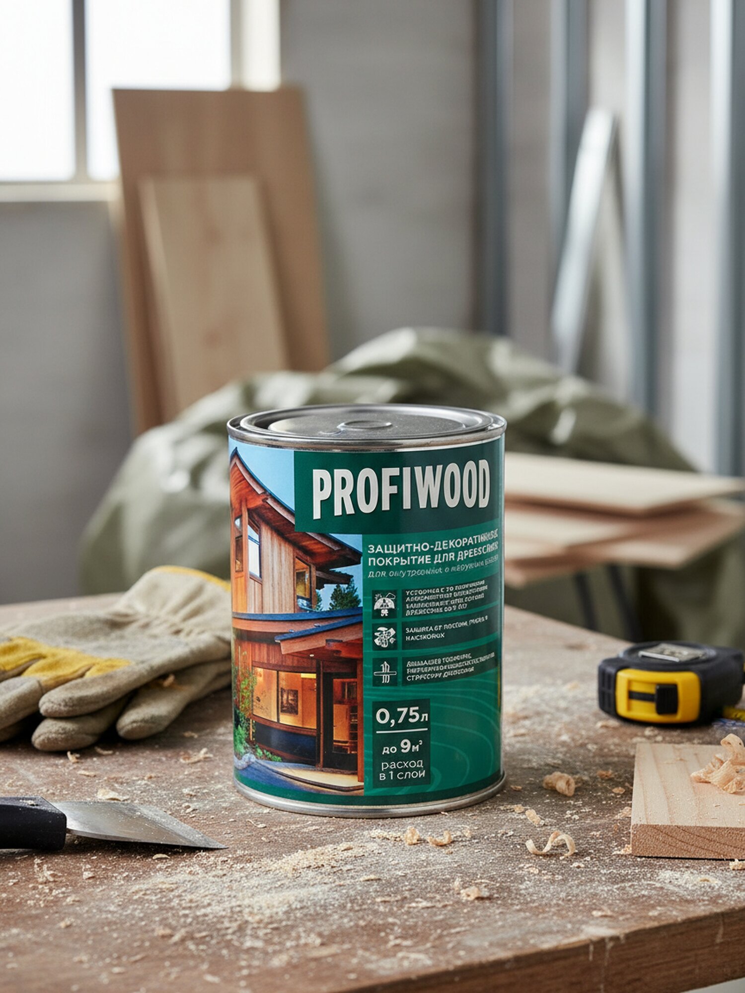 Пропитка Profiwood, для дерева, защитно-декоративная, сосна, 0.7 кг