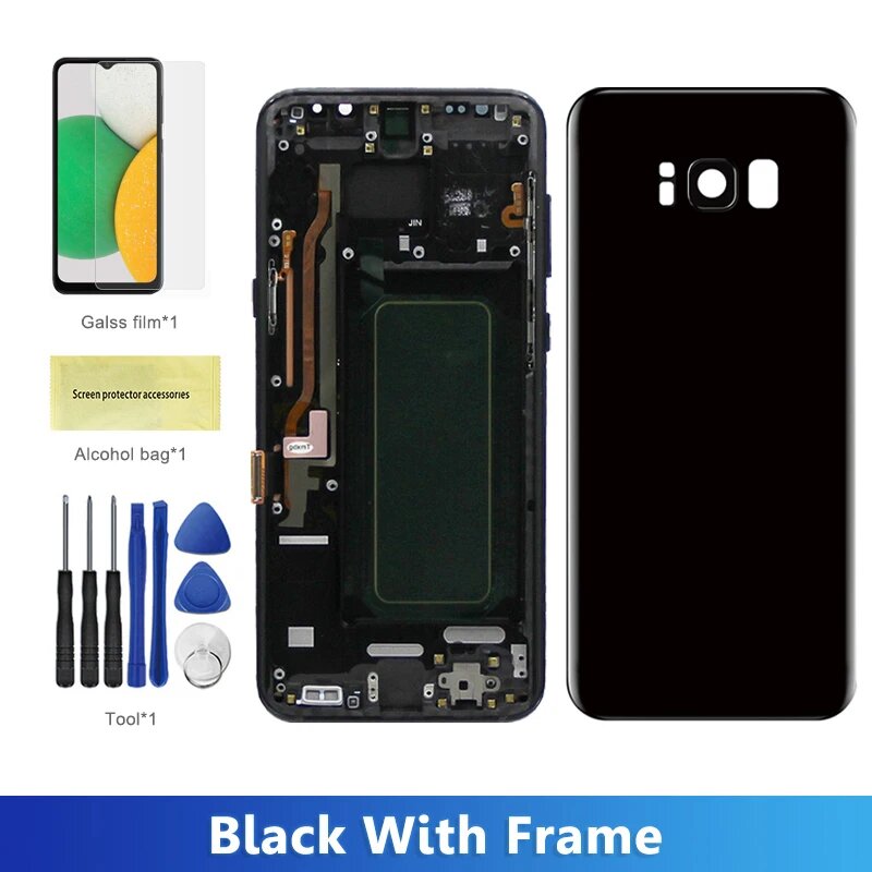 Супер OLED S8 + G955F Экран в сборе для Samsung Galaxy S8 Plus ЖК-дисплей OLED Black Frame Cov