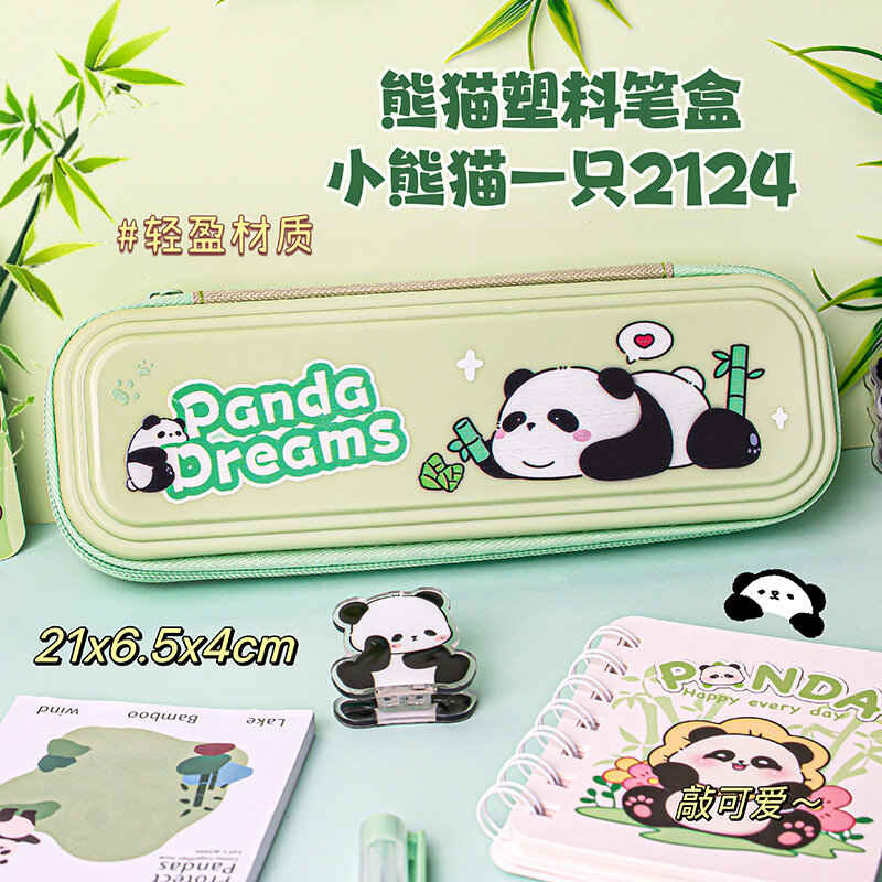 Вместительный пенал для школы - Панда и китайский стиль, стильный дизайн