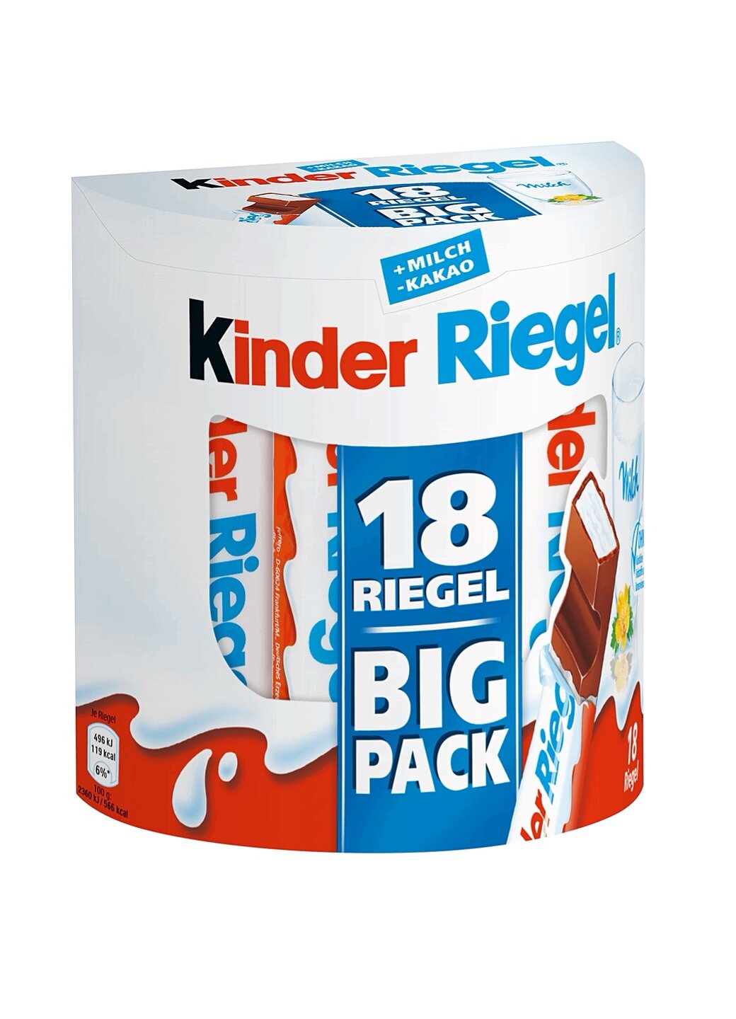 Kinder Maxi Riegel Киндер Макси шоколадные Батончики 21г*18 (Германия)