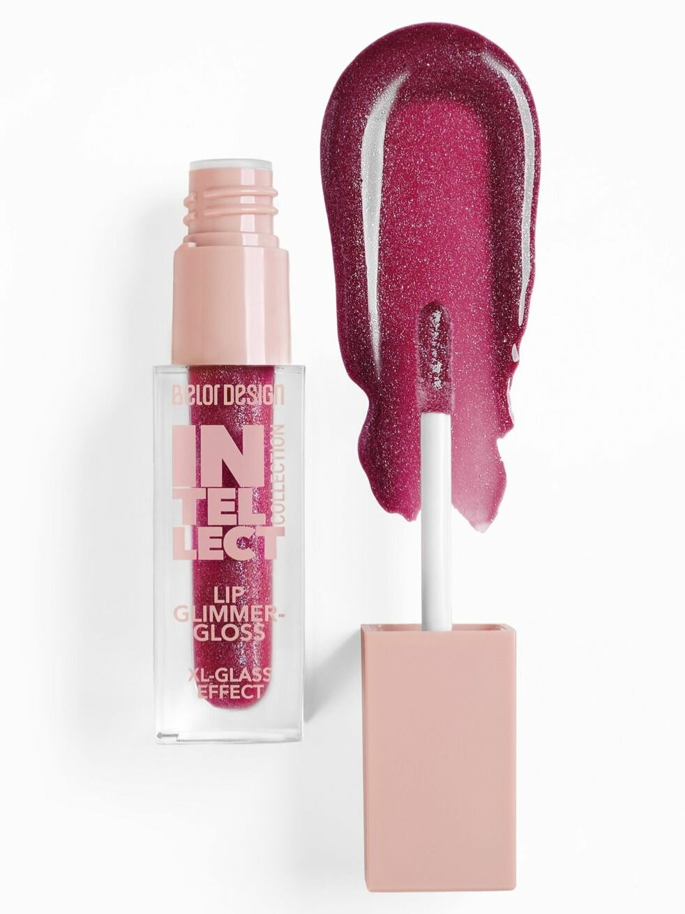 Блеск для губ глиммер Belor Design Intellect тон 104 винный 5г