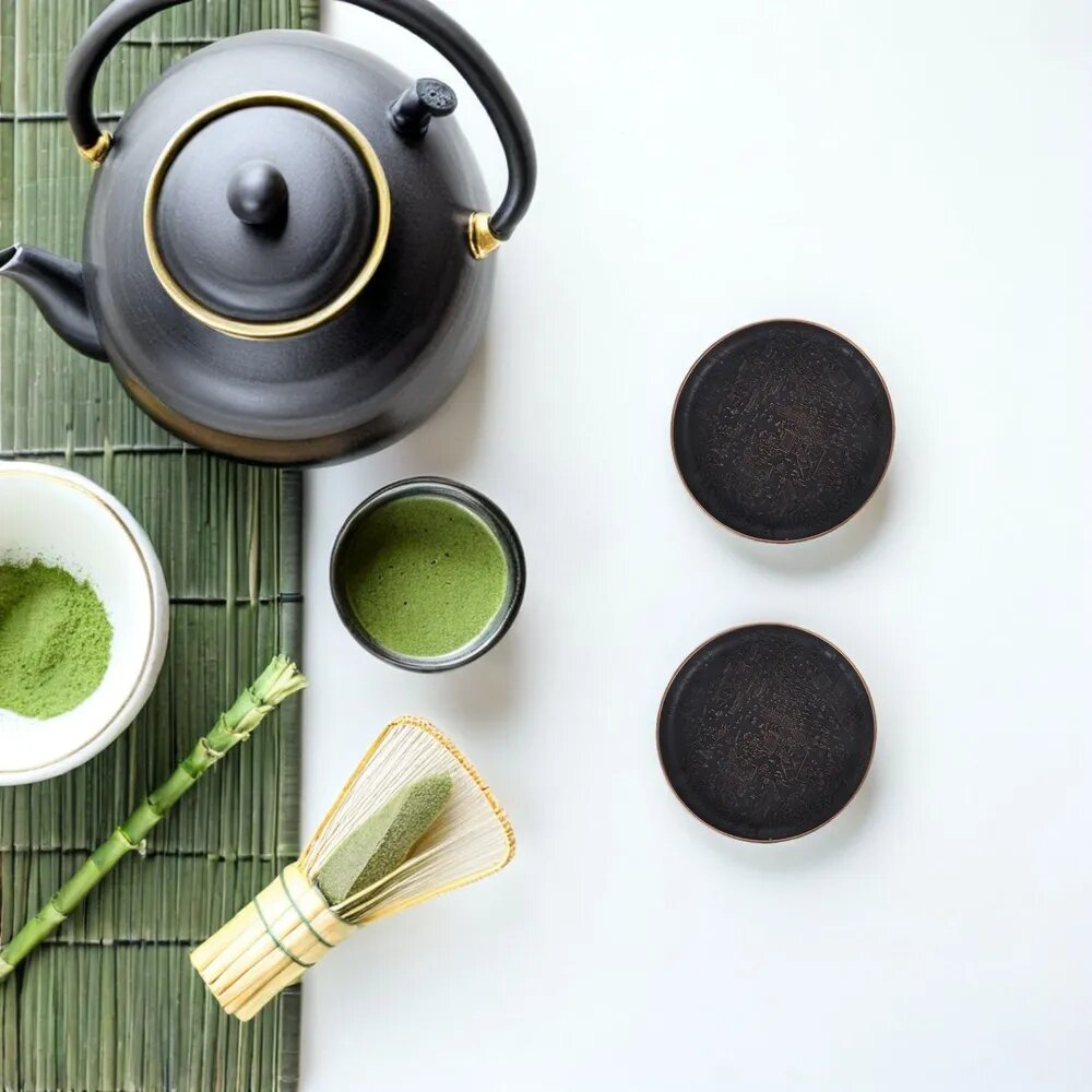 IKEA Подстаканник Медный Чайная тарелка для чая, 1 шт, черный цвет, Китай