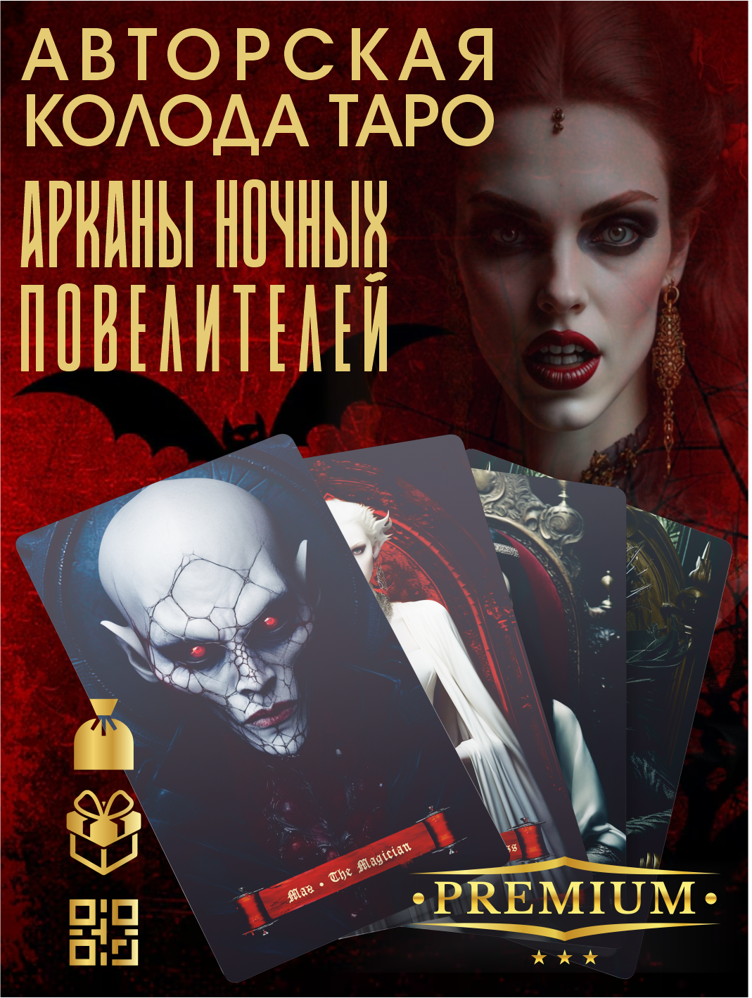 Карты Таро Alessa Tarot "Арканы Ночных Повелителей", бумага, 78 штук