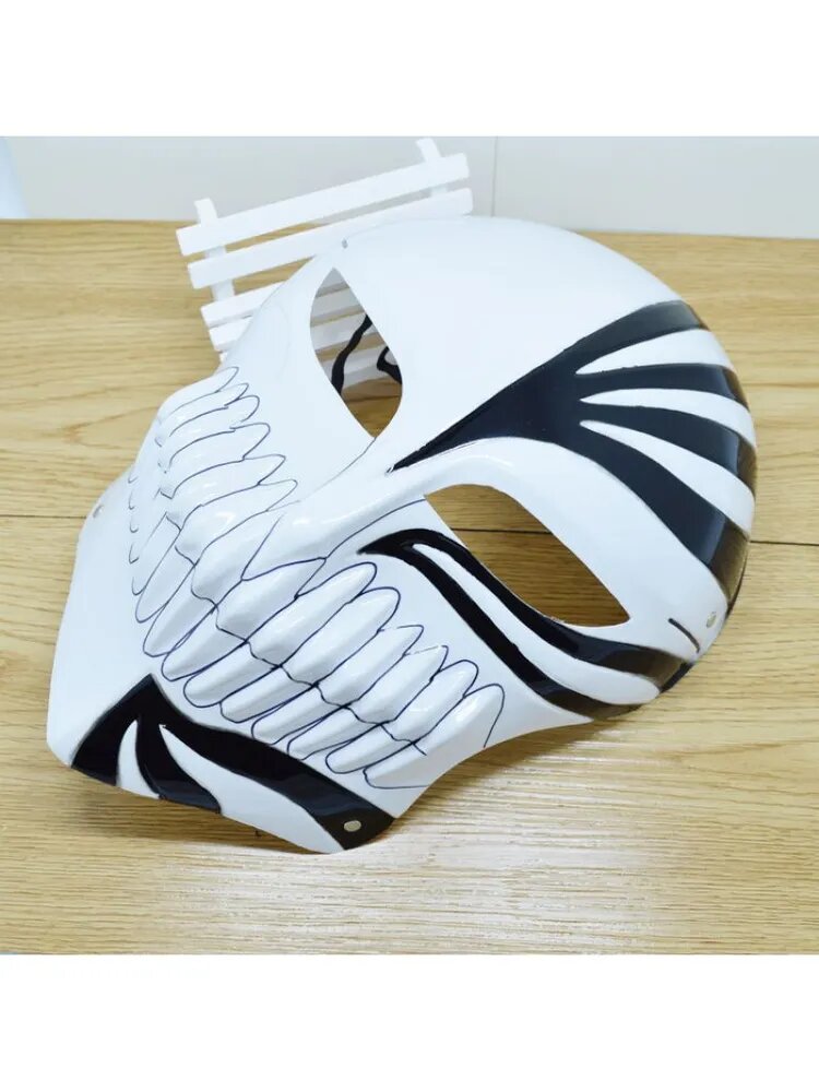 Маска Курасаки Ичиго из аниме Bleach, полнолицевая для костюма и косплея, ПВХ материал (черный, красный)