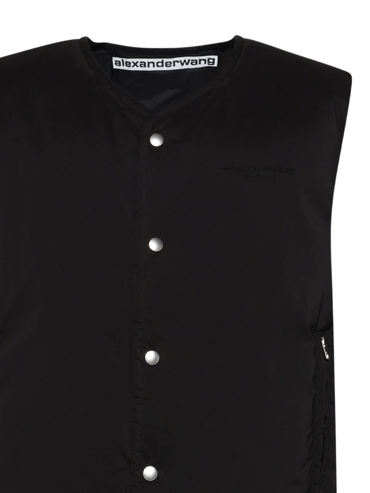 Жилет Alexander Wang Button puffer vest, размер XL, черный — фото 1