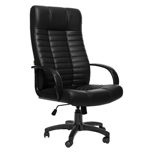 Кресло руководителя роскресла Атлант-1 для руководителя, цвет: черный, экокожа
