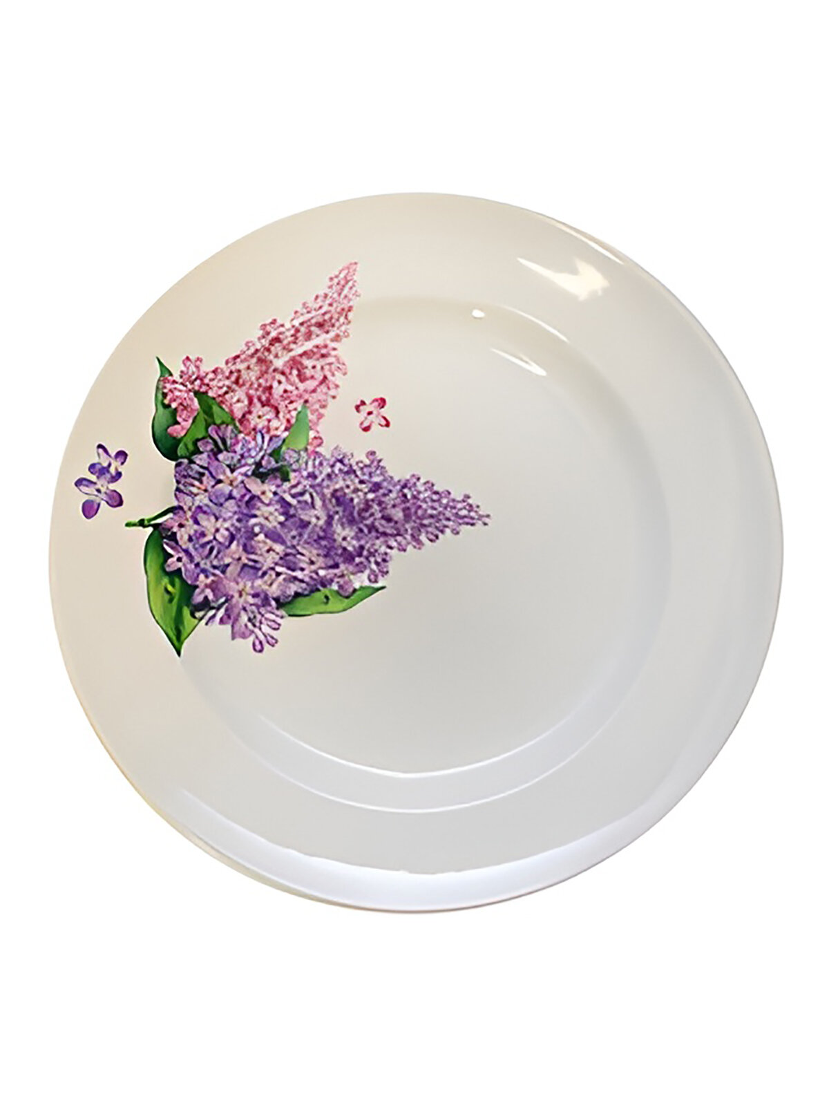 Набор фарфоровых тарелок мелких 240 мм "Сирень" 4 шт, ф. Идиллия, Добрушский фарфоровый завод