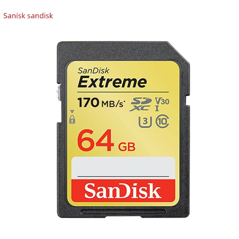 Карта памяти SanDisk SD 64 ГБ, высокоскоростная, для беззеркальных камер Canon и Sony A7M3, 200 м SD 64 ГБ 170