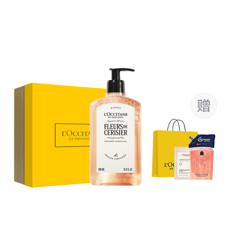 Гель для душа унисекс LOCCITANE Цветы вишни, ароматный глубоко очищающий увлажняющий, 250мл/500мл