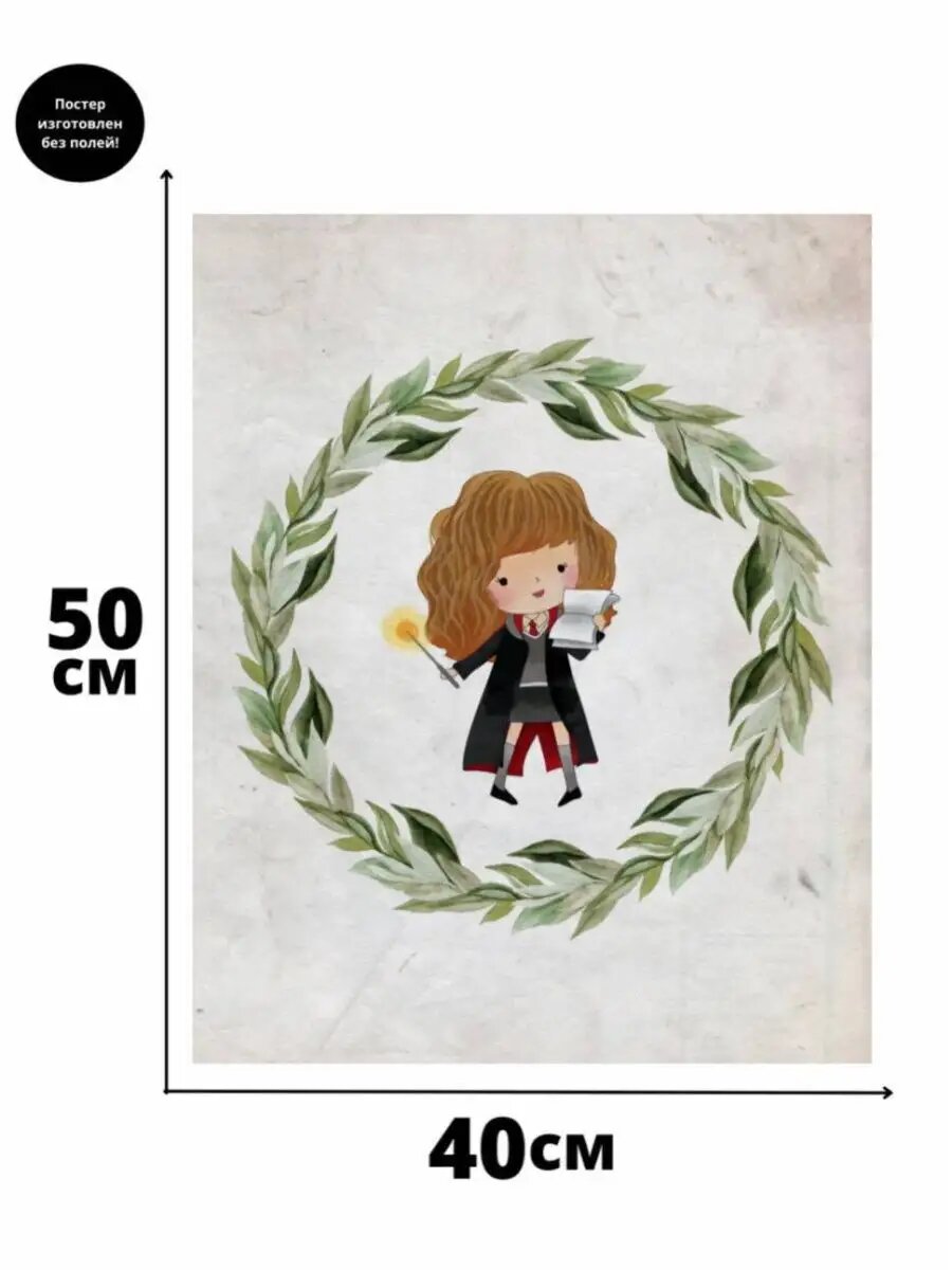 Постер Гарри Поттер, 40 x 50 см (без полей), бумага, без рамы