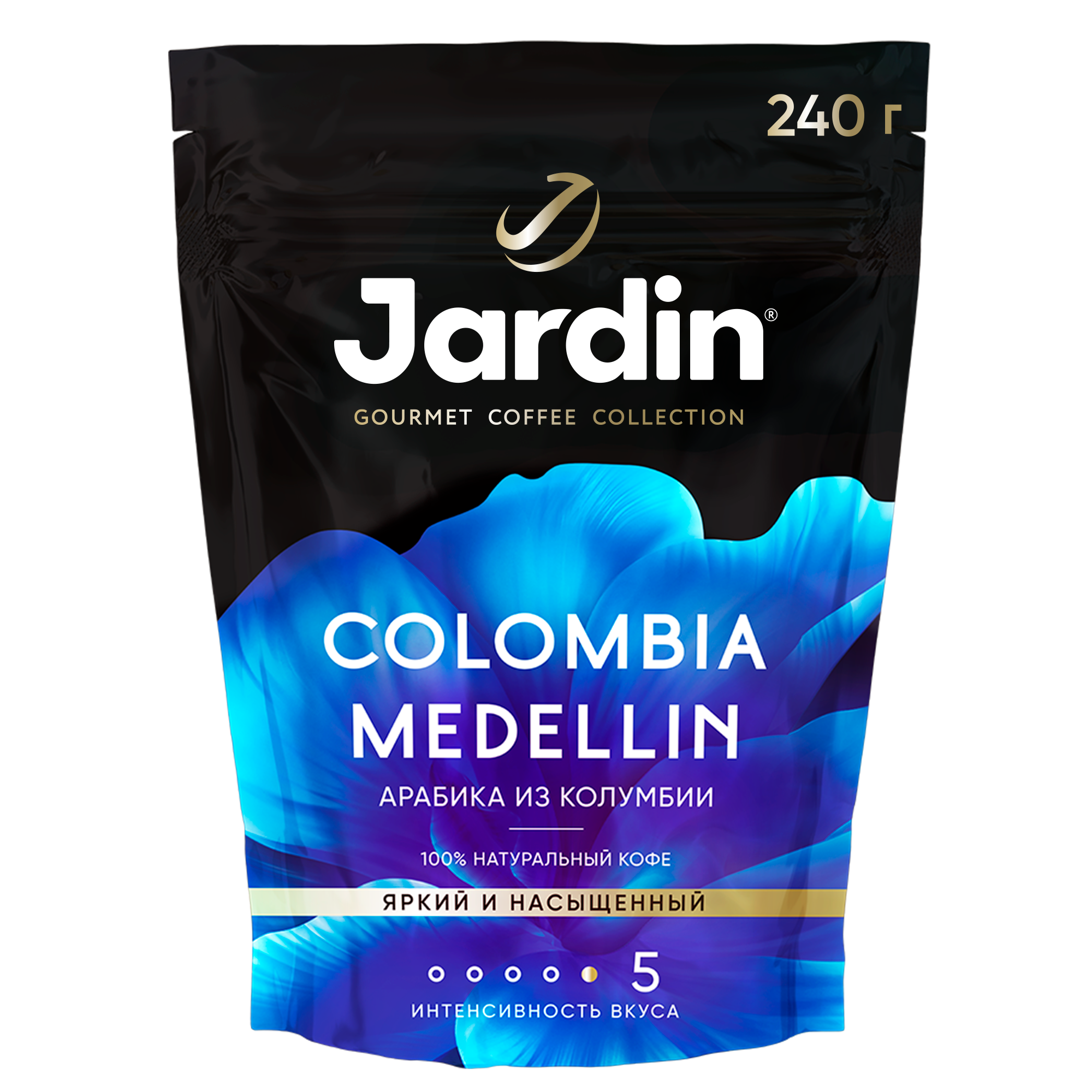 Кофе растворимый Jardin Colombia Medellin, пакет, 240 г