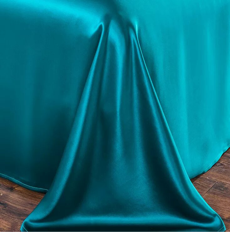 Широкая шелковая ткань для постельного белья из 100% тутового шелка, плотность 19 мм, однотонный креп-сатин, коллекция