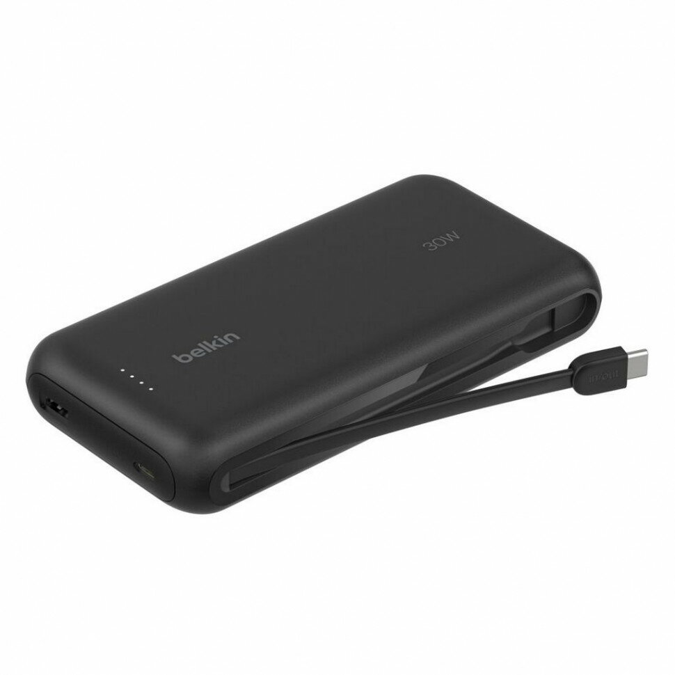 Внешний аккумулятор Belkin BoostСharge Power Bank 20000 mAh со встроенным кабелем USB-C (BPB024hqBK) Black