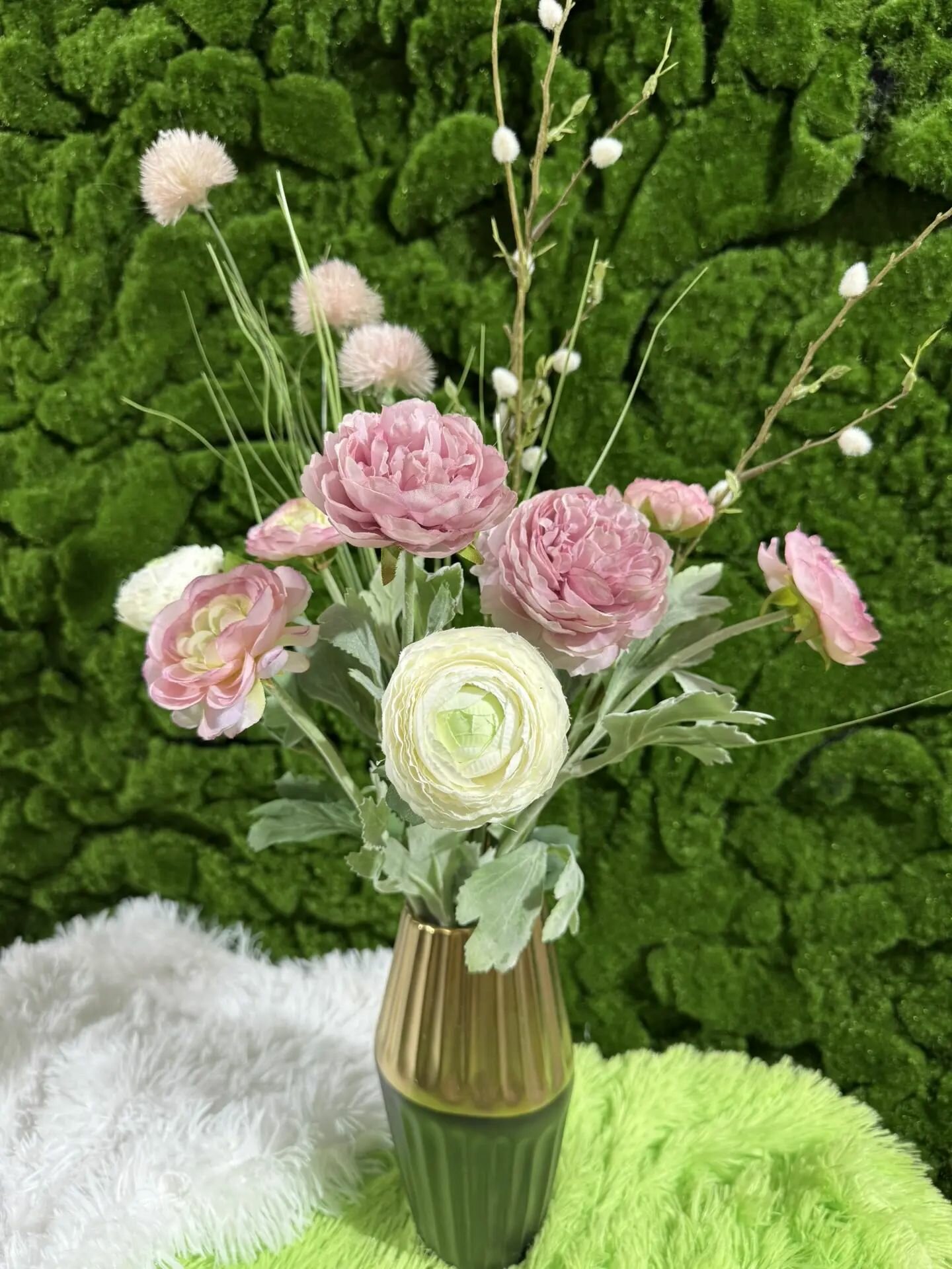 Букет весенний композиция из искусственных цветов для вазы 60 см №26