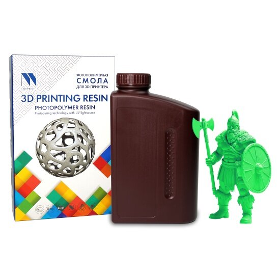 Фотополимерная смола NV Print NVPRINT Standard Resin Clear Green для 3D печати 1 кг (бут)