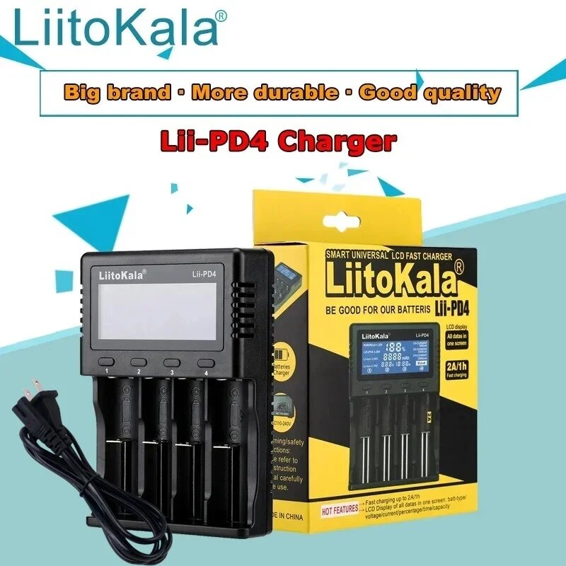 LiitoKala Lii-PD4, зарядное EU, 1шт