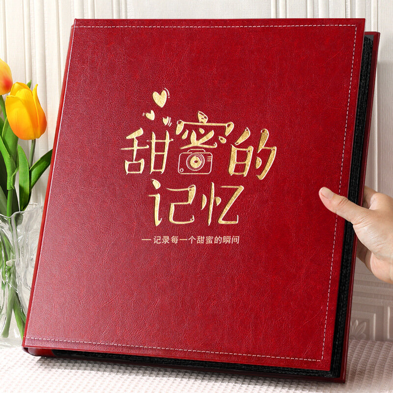 6-дюймовый фотоальбом на 1000 фотографий, семейный фотоальбом большой вместимости, памятный альбом 5inch для пары с проложенными страницами для хранения фотографий.