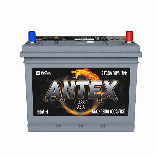 Аккумулятор автомобильный актех CLASSIC ASIA 65.0 А/ч 550А ОП (235x175x221) D23L 232x173x225