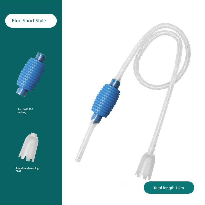 Маленький сифон для воды в аквариуме с трубкой 1,4 м для уборки и обслуживания аквариума