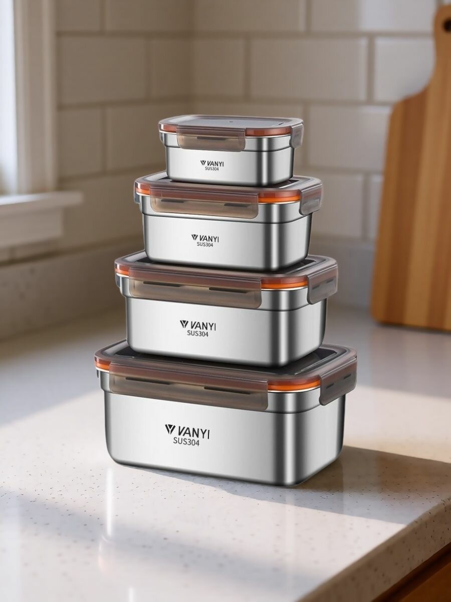 Контейнер пищевой, 0,5 мл, 1,1 мл, 1,8 мл, 3,5 мл, 4 шт