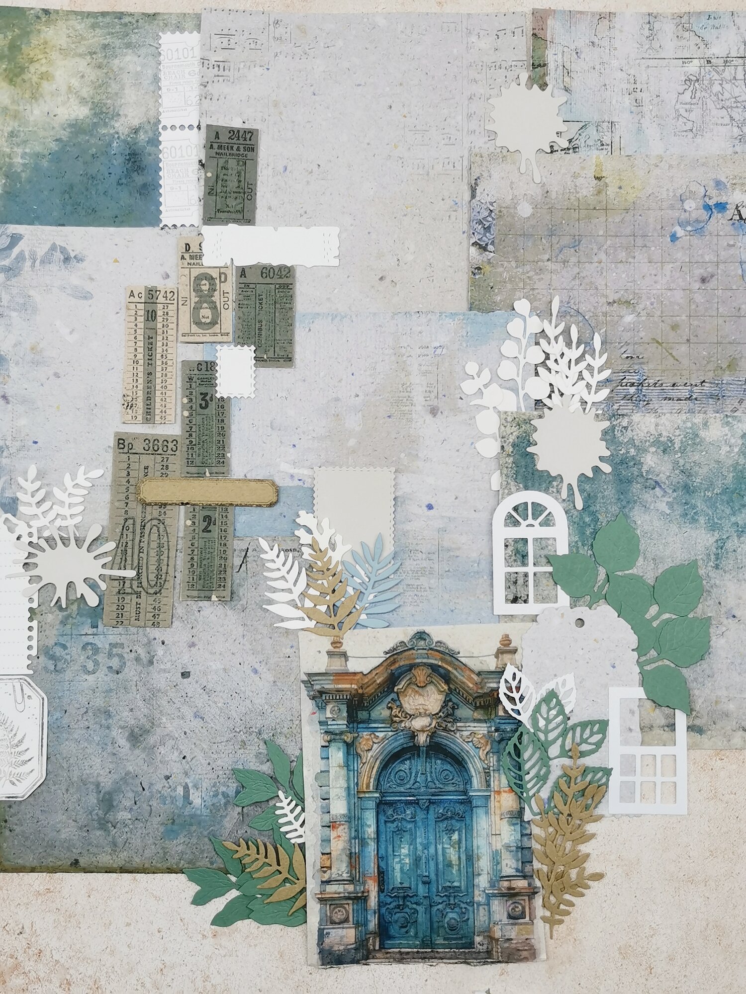 Набор бумаги и вырубки для творчества (скрапбукинга), комплект 58 элементов