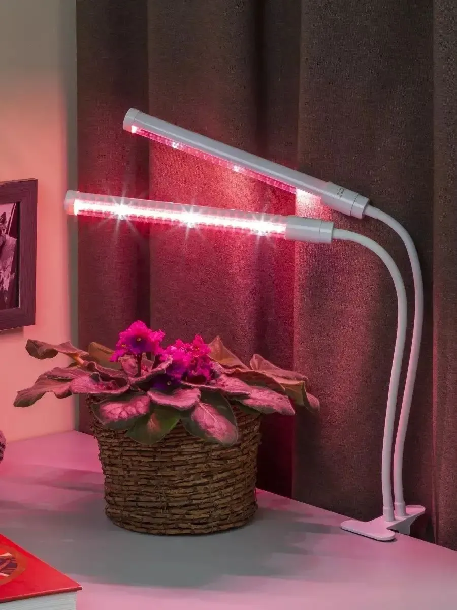 Светильник для растений на прищепке ЭРА FITO-20W-АLED-L полного спектра 12 Вт белый